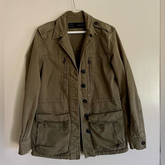 Zara | Jackets & Coats | Zara Army Green Jacket | Poshmark